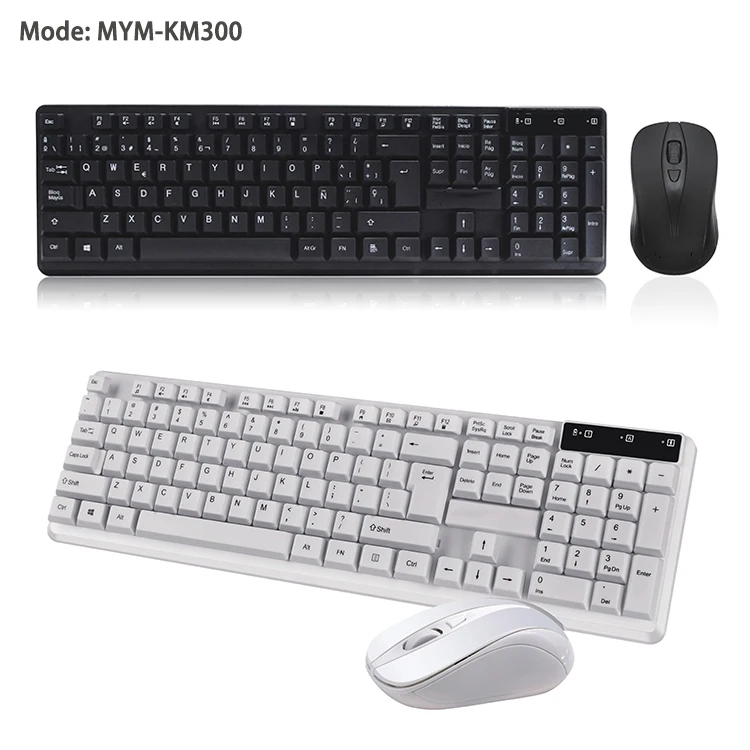 Wireless 104 Keys Keyboard Mouse Combos Compact For Office Home Gaming ...