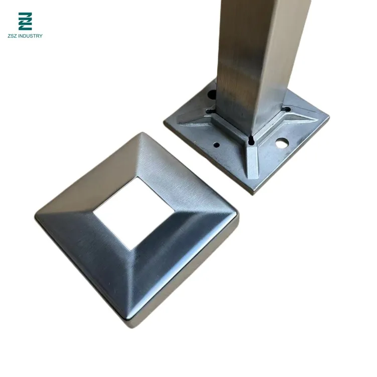 Modern Square Post Decorative Glass Balustrade for Stairs Balcony ...