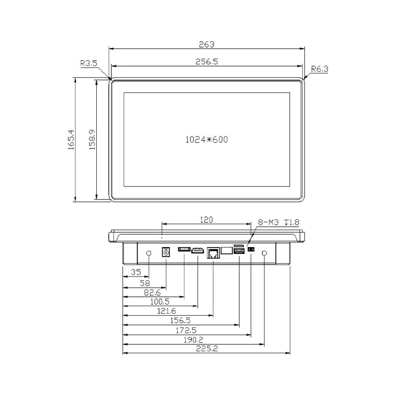 DIT ARM Industrial Panel PC 5" 10" 18.5" inch all-in-one machine ...