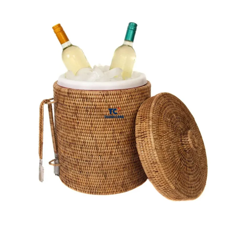 Hot Selling Beer Cooler Box Rattan Ice Bucket Handmade With 100% ...