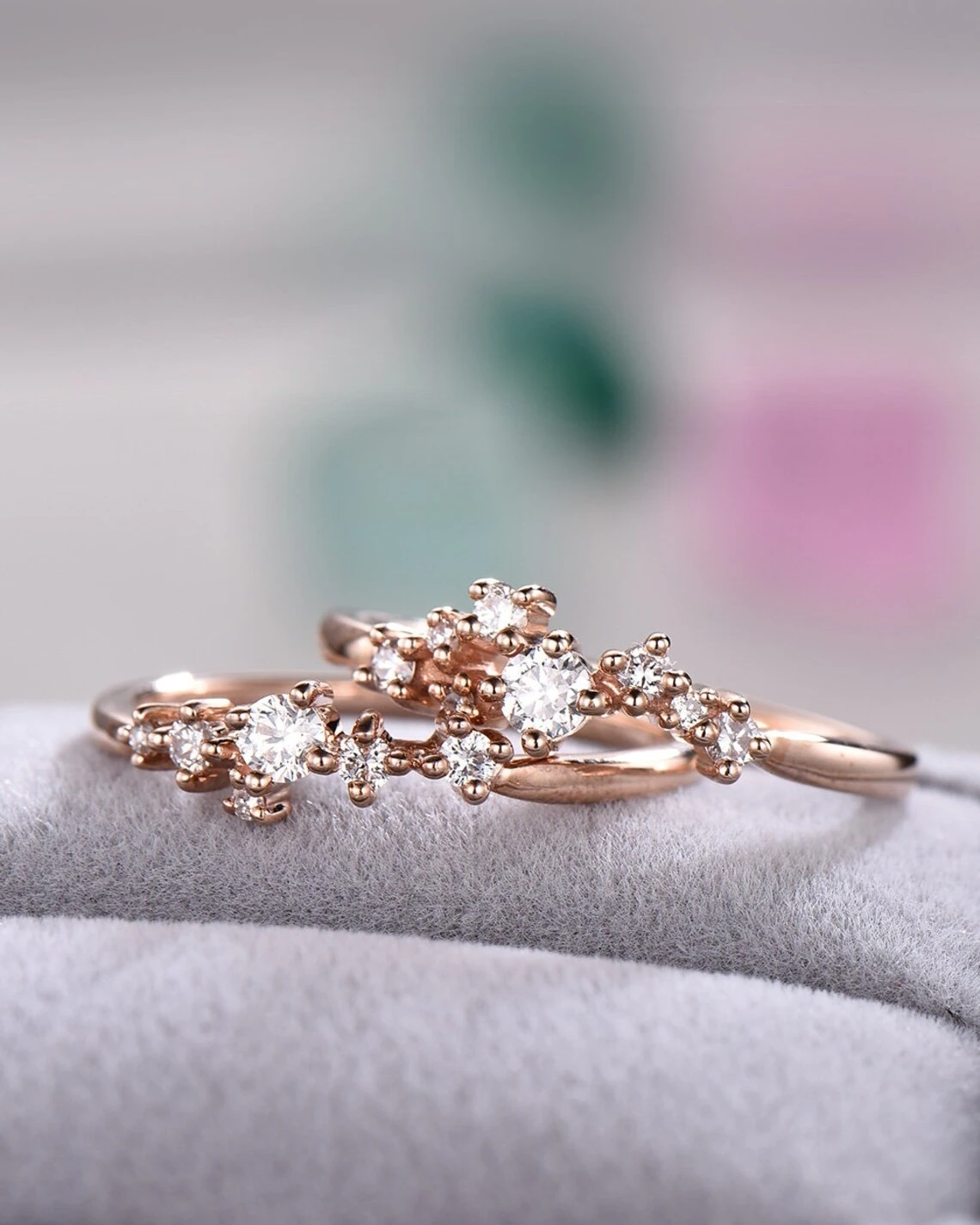 Amazing Gold Rings for Girls Diamond Luxury New Design Solid Gold Fine ...