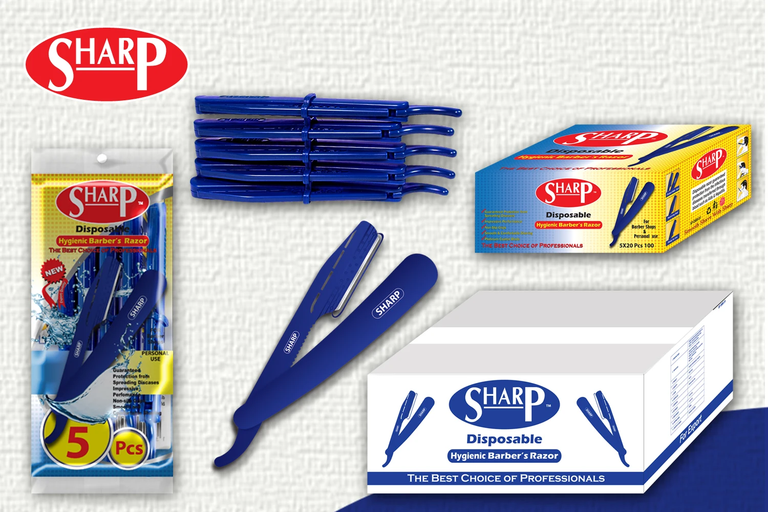 Sharp Disposable Barber Razors - A+ Grade Single Edge Blades