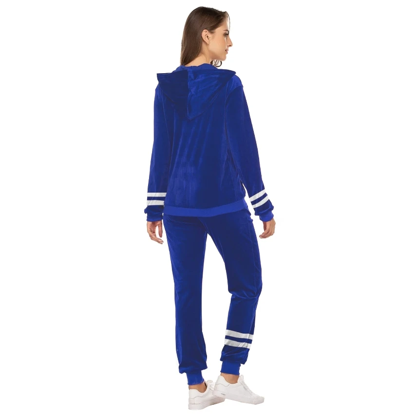 High Quality Aoyema Fashion Custom Velour Lady Tracksuit For Women Crop ...