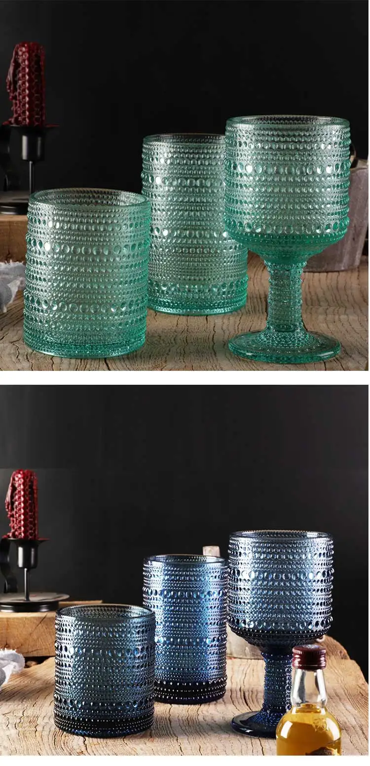 Vintage-inspired Colored Glass Goblets for Party & Events