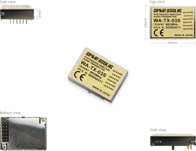 863-865 Mhz Wireless Audio Tx Rx Modules For Audio Tour Guide System ...