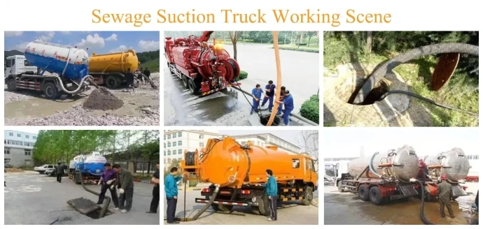 Vacuum Toilet Fecal Tank Cesspool Trucks - 10000L Capacity