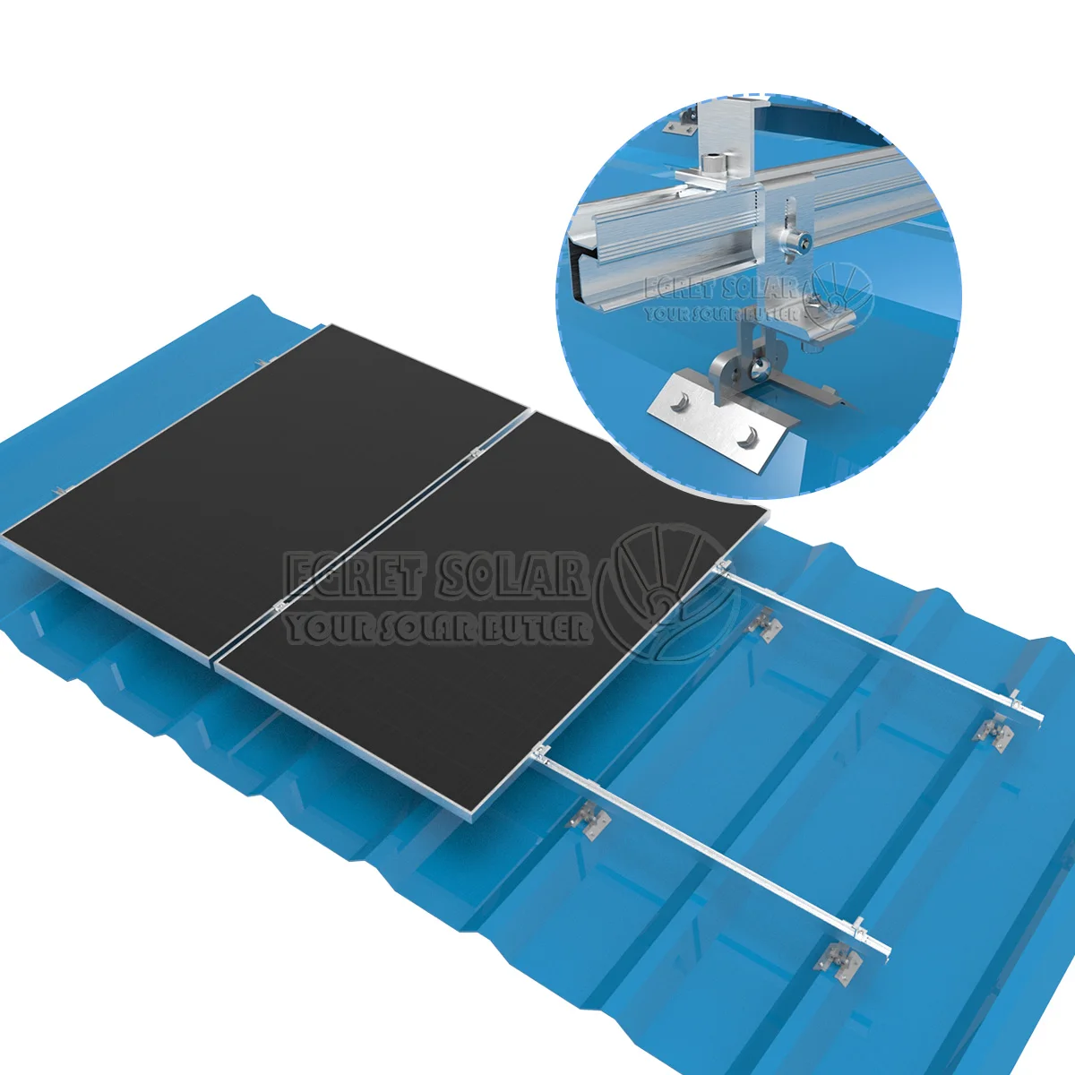 Universal Solar Panel Mounting Clip Lock Clamp Trapezoidal Pv Top Tin ...