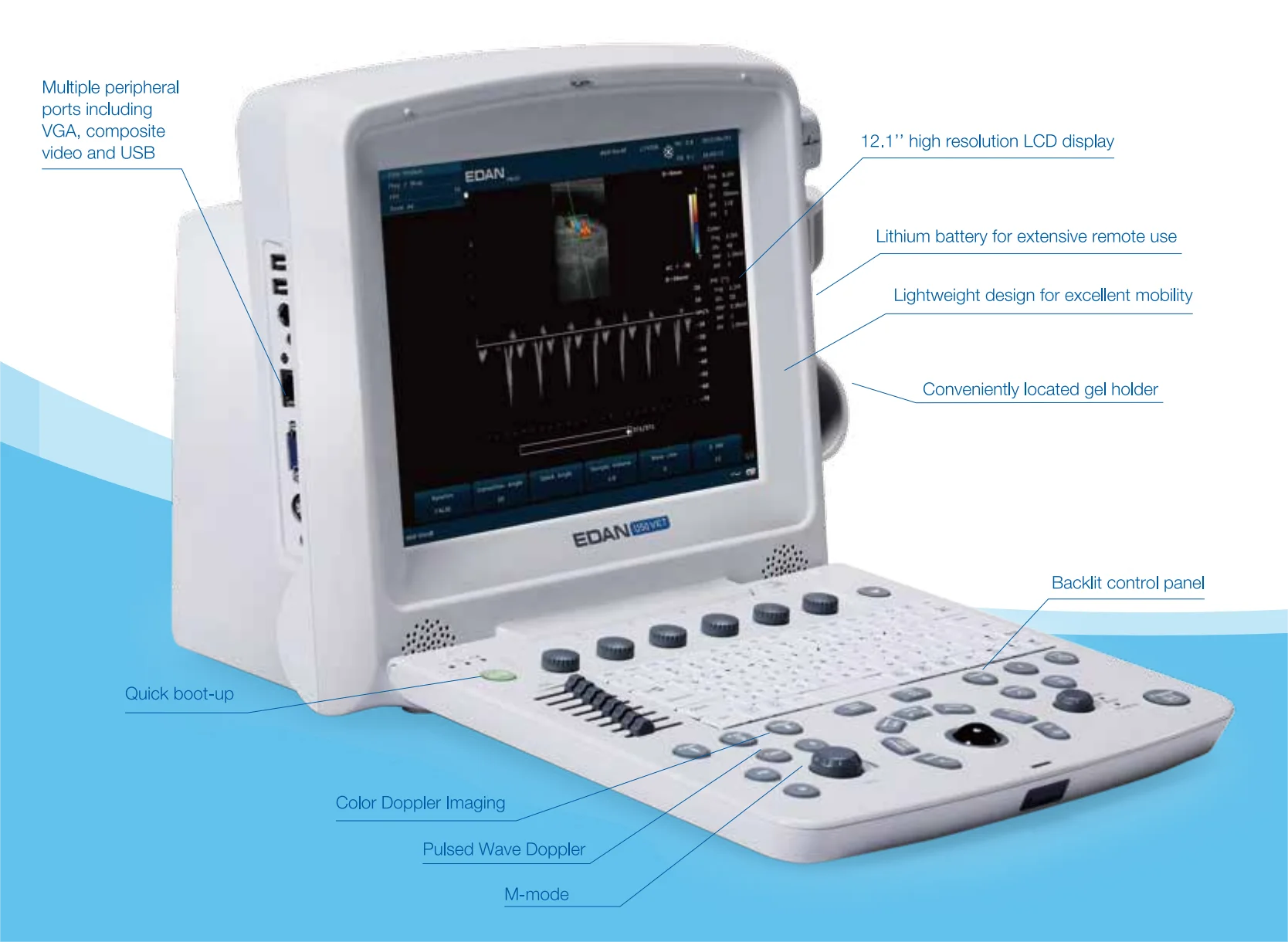 Edan U50 Veterinary Ultrasound Color Doppler Veterinarian Ecografo ...