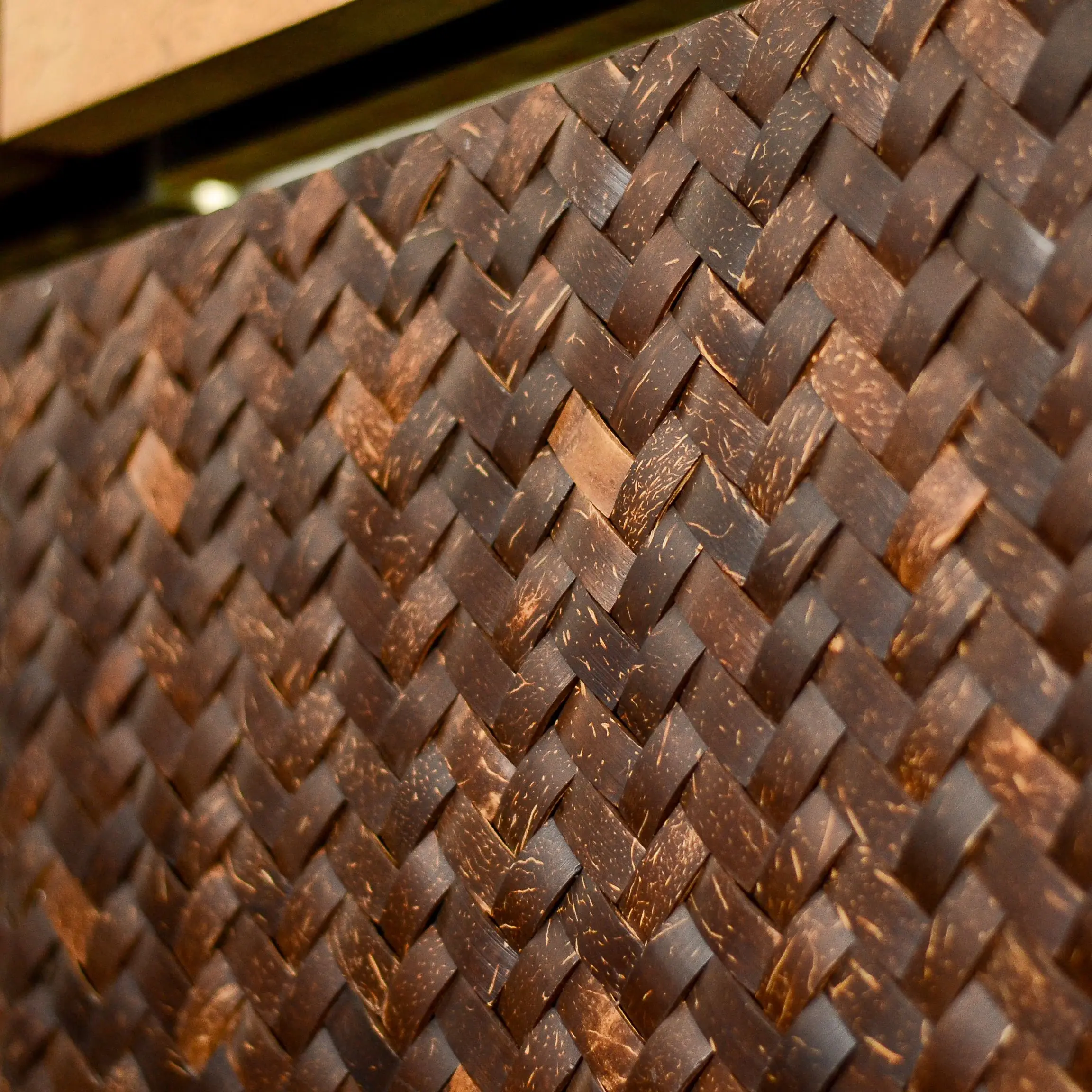 Natural Coconut Shell Mosaic Wall Panels from Vietnam