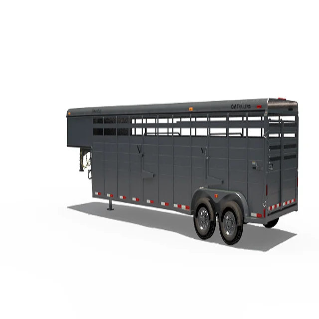 Axle 60t Fence Livestock Trailer Animal Transport Cattle Truck Trailers ...