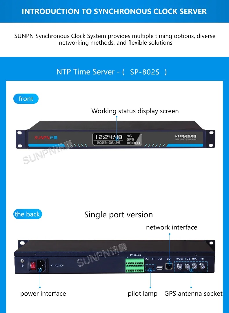 Atomic Clock Server Rack Gps Network Time Synchronization