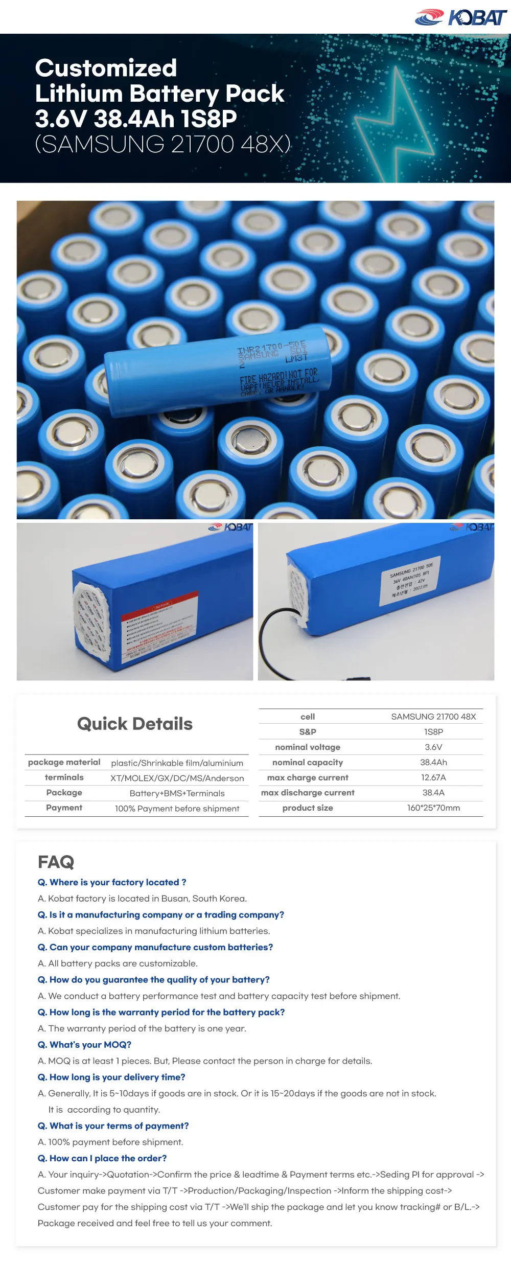 Customized Lithium Ion Batteries 36v 16ah 10s4p Lifepo4 Battery Lithium Battery Pack Full ...