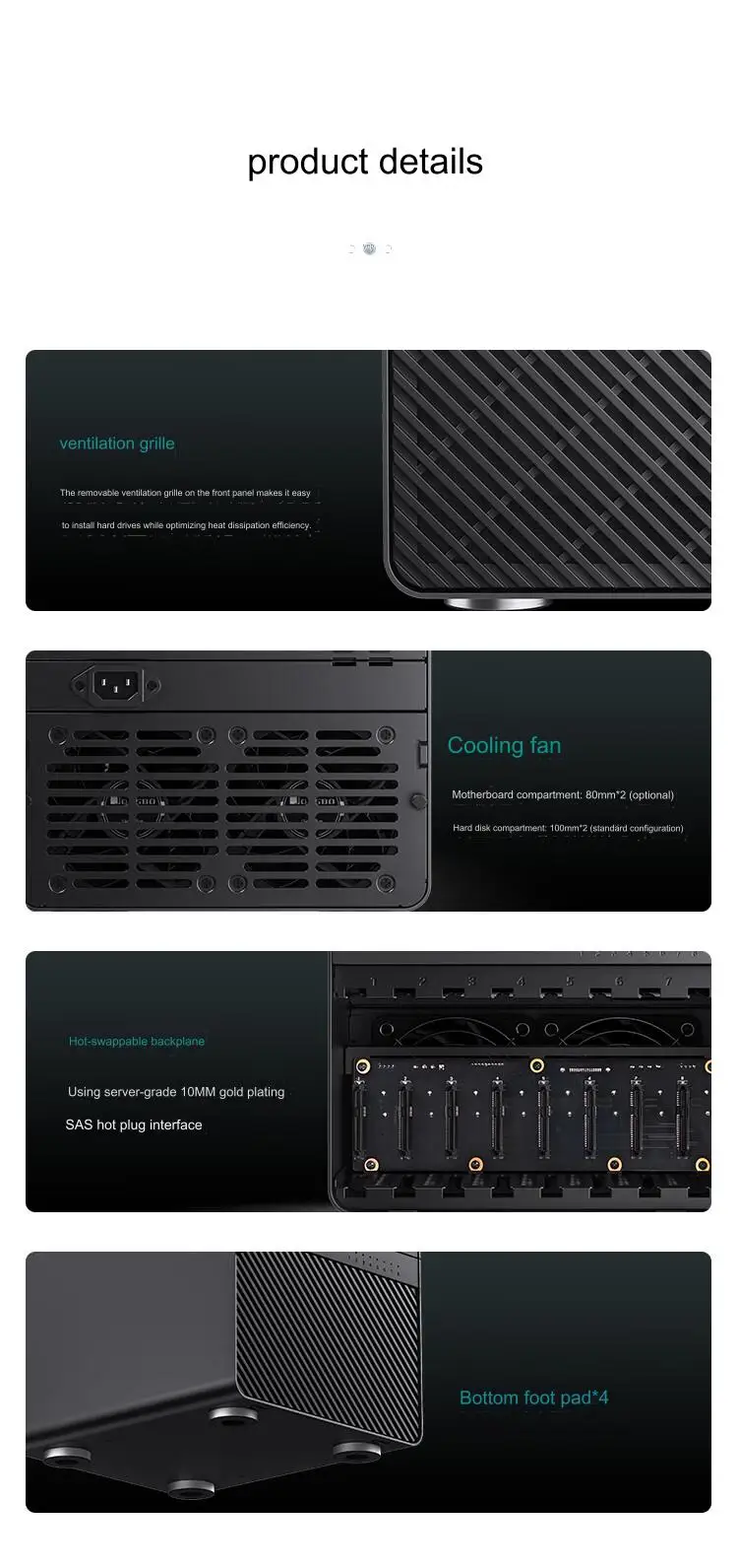 JONSBO N3 Black NAS Chassis - Ideal for Mini-Itx Systems