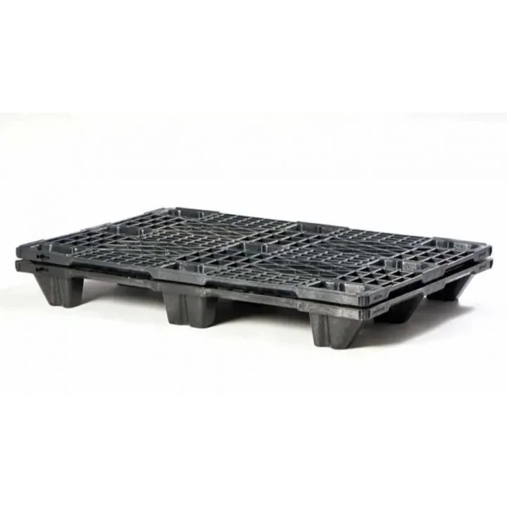 Black Plastic Pallet 1,200 X 800 X 130mm 100% Reusable Cpg Oil Gas Usda ...