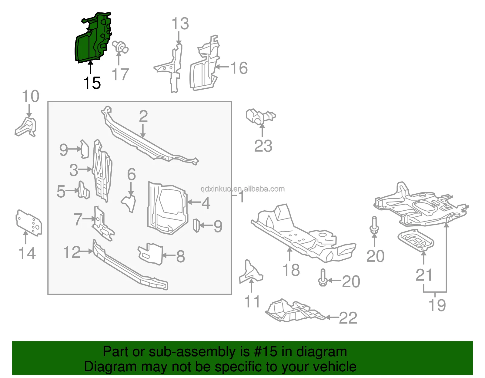 丰田5329335020正品OEM散热器支持空气导流板| Alibaba.com