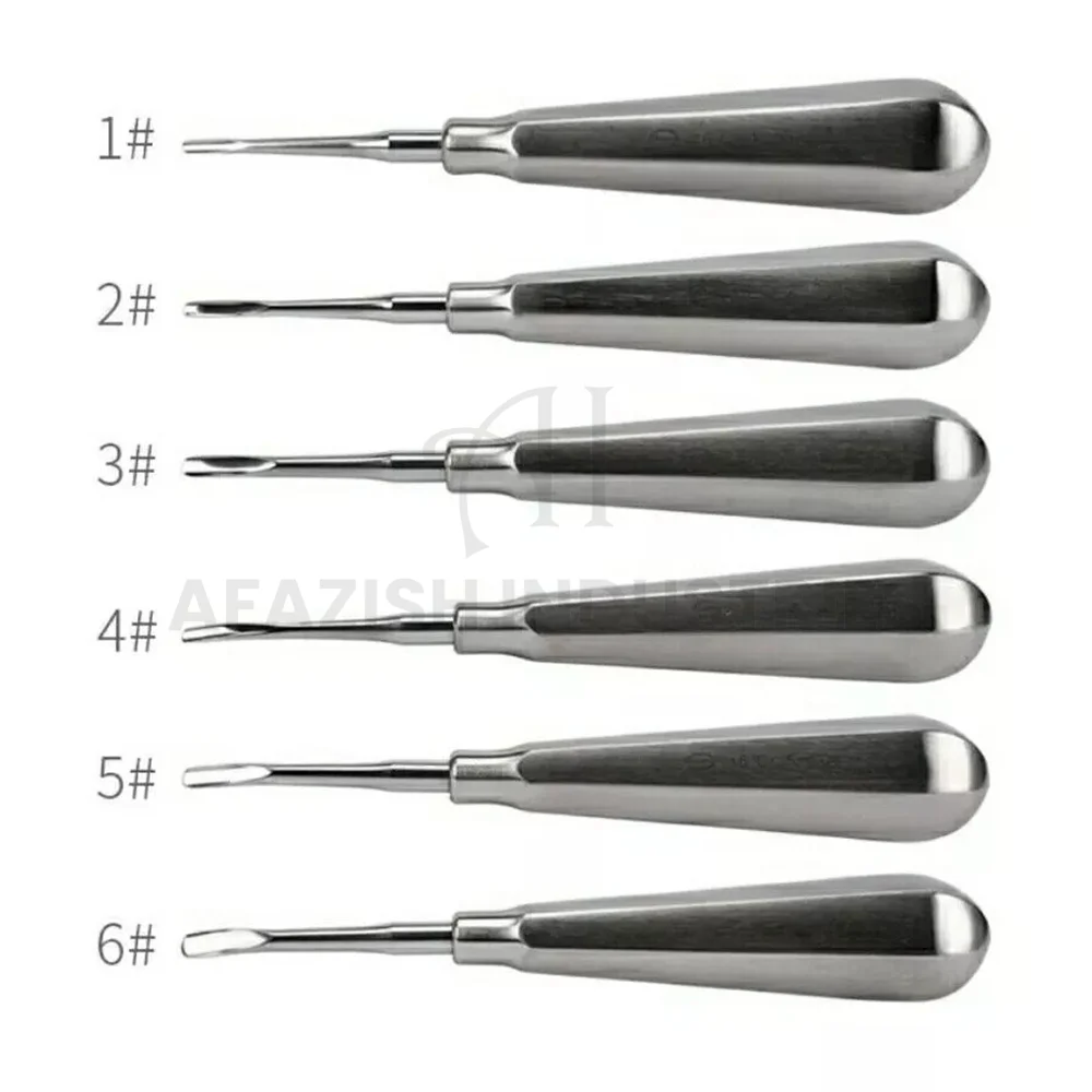 Professional Dental Root Elevator Kit Straight Curved Surgical Bone ...