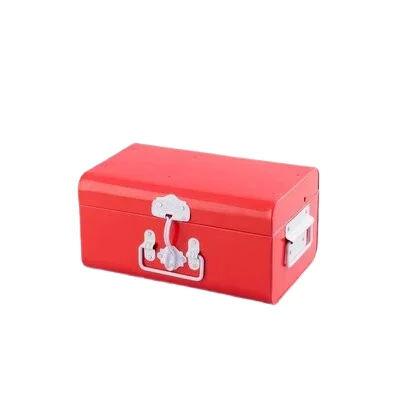 Small Size Red Colour Glossy Powder Coating Metal Jewellery Box High ...