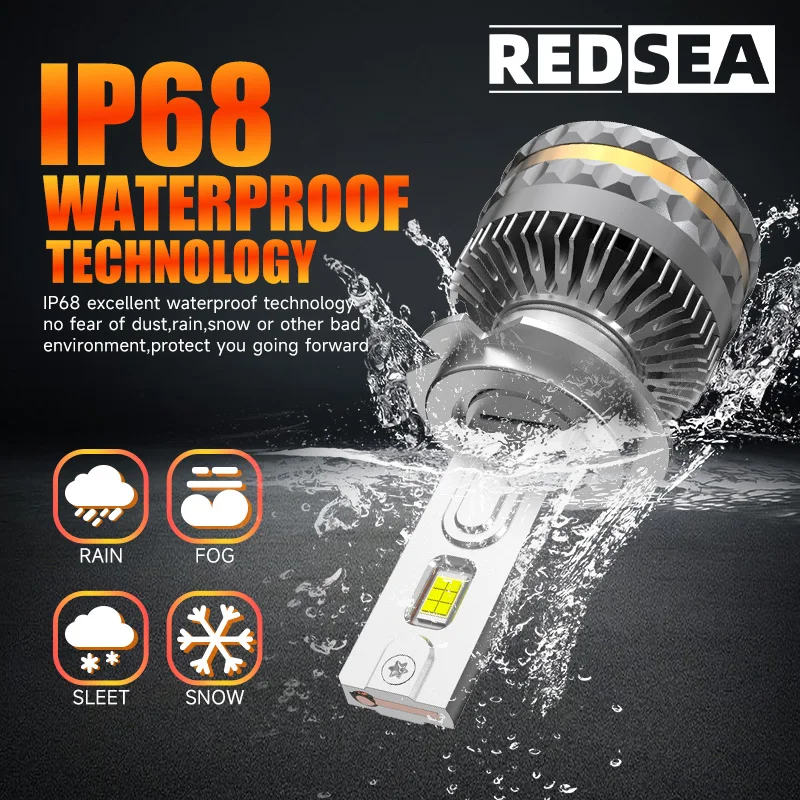 RS Luz Led H11 F8 100W 6000K LED Headlights Bulb Bombillas H1 Canbus ...