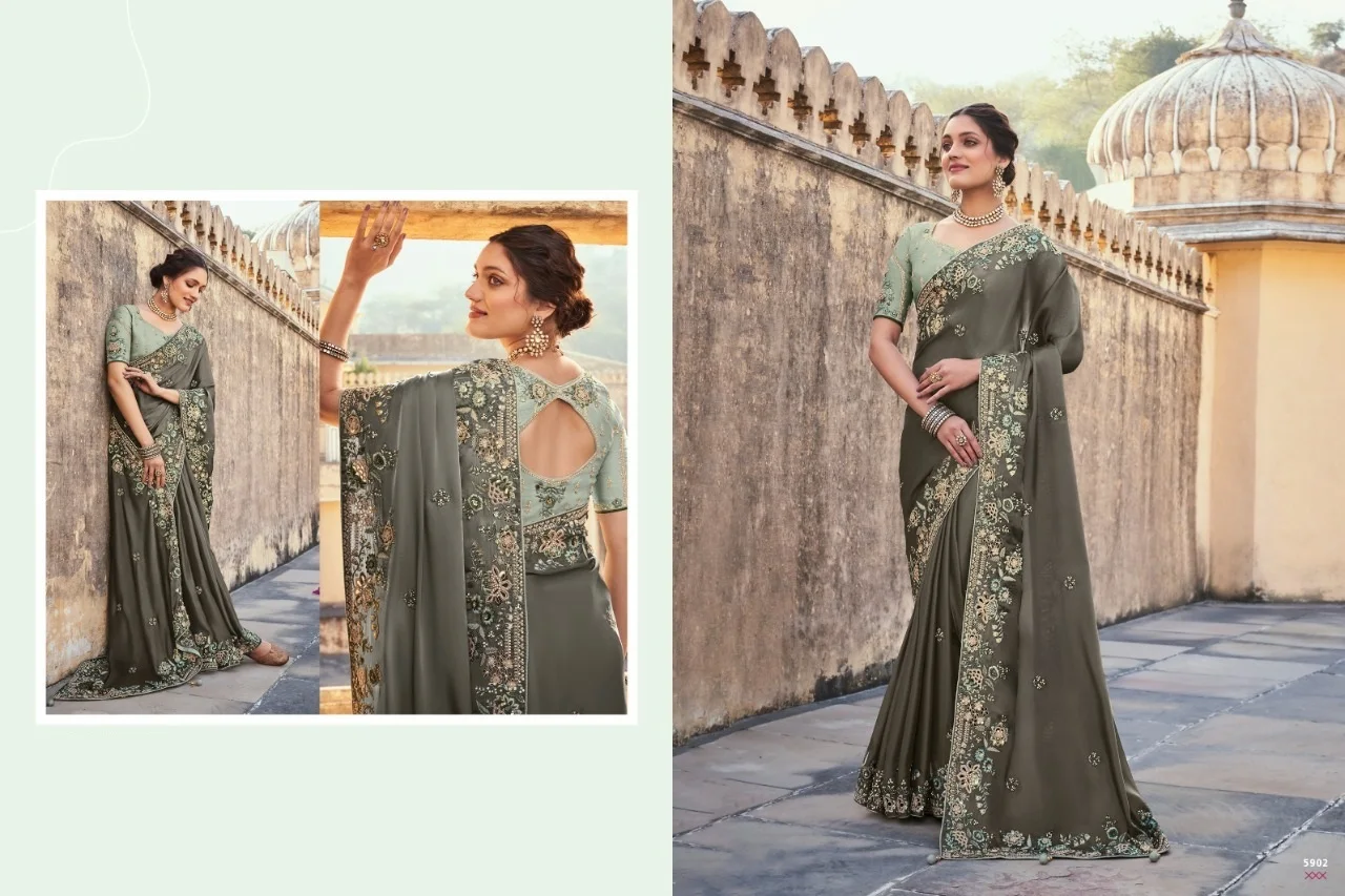 Heavy Butterfly Net With Sequence Work Heavytafeta Silk Double Sequence Thread Work Saree - Buy ...