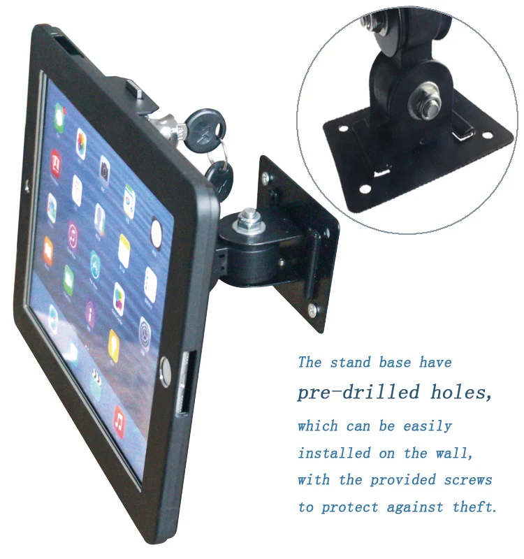Antitheft Security Lock Tablet Swivel Bracket Holder Universal Wall ...