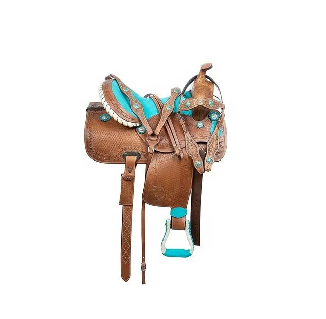 Handmade Western Saddle For Horse Riding Bridle Breast Collar Saddle ...