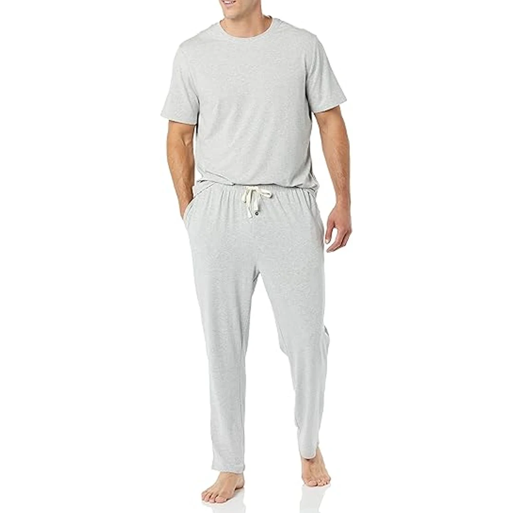 Pijamas Men Breathable Luxury Lounge Wear Custom Pajama Set Satin Pjs 2 ...