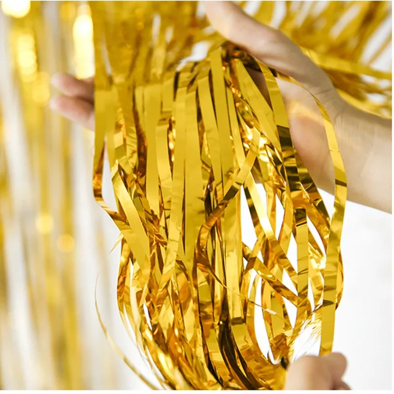 Wholesale Bright Aluminum Foil Party Rain Curtain For Birthday Party ...