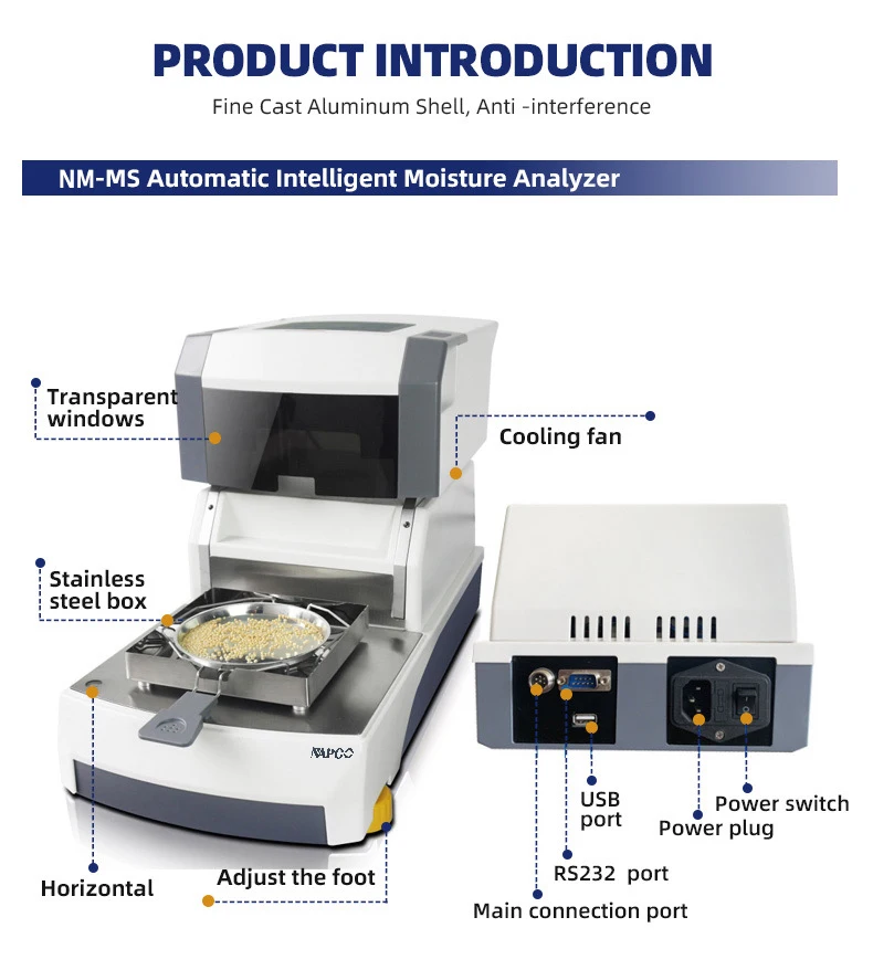 Moisture value device coffee rice maize food digital grain halogen ...