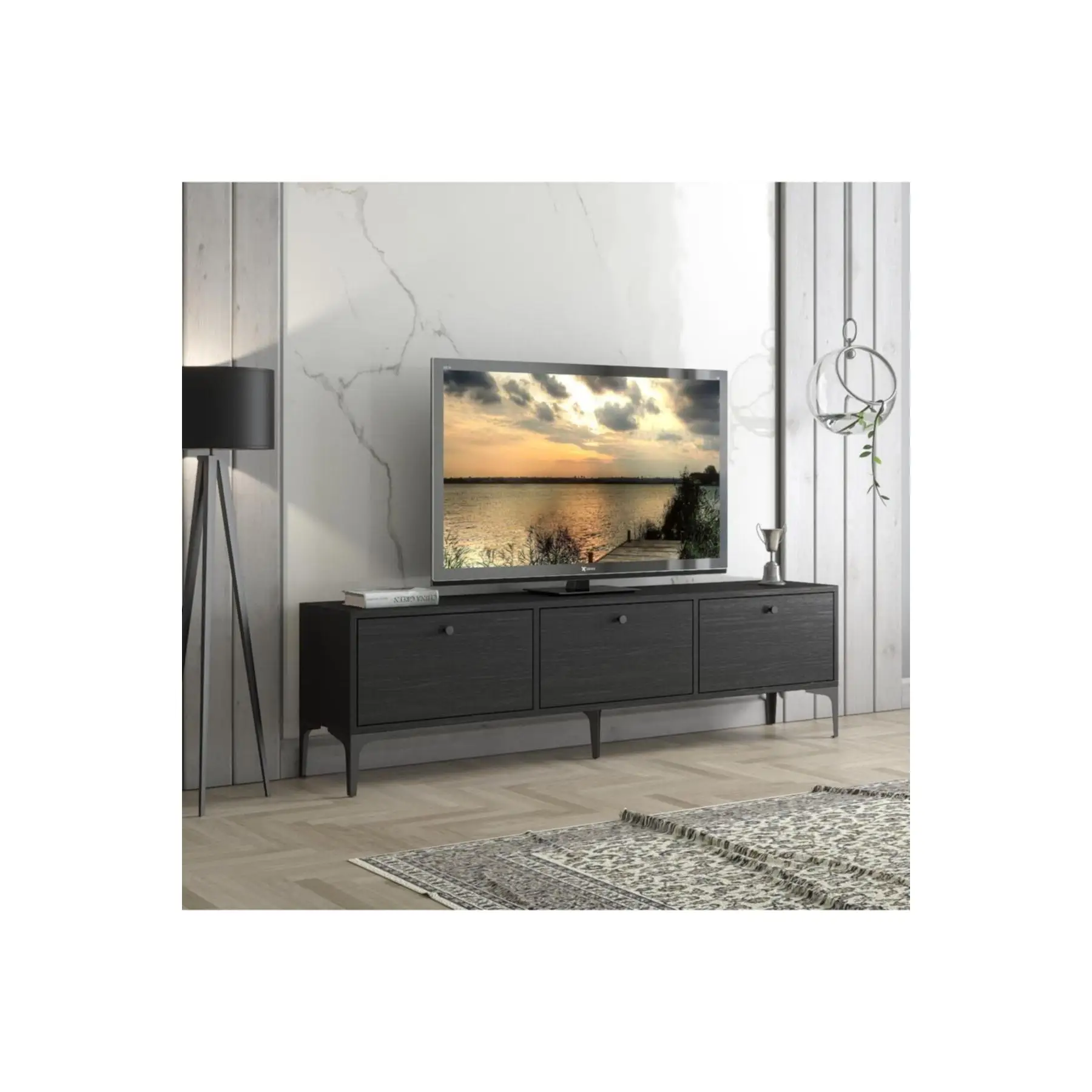 Etna Premium Living Room Living Set With Cabinet Tv Unit And Hexagonal ...