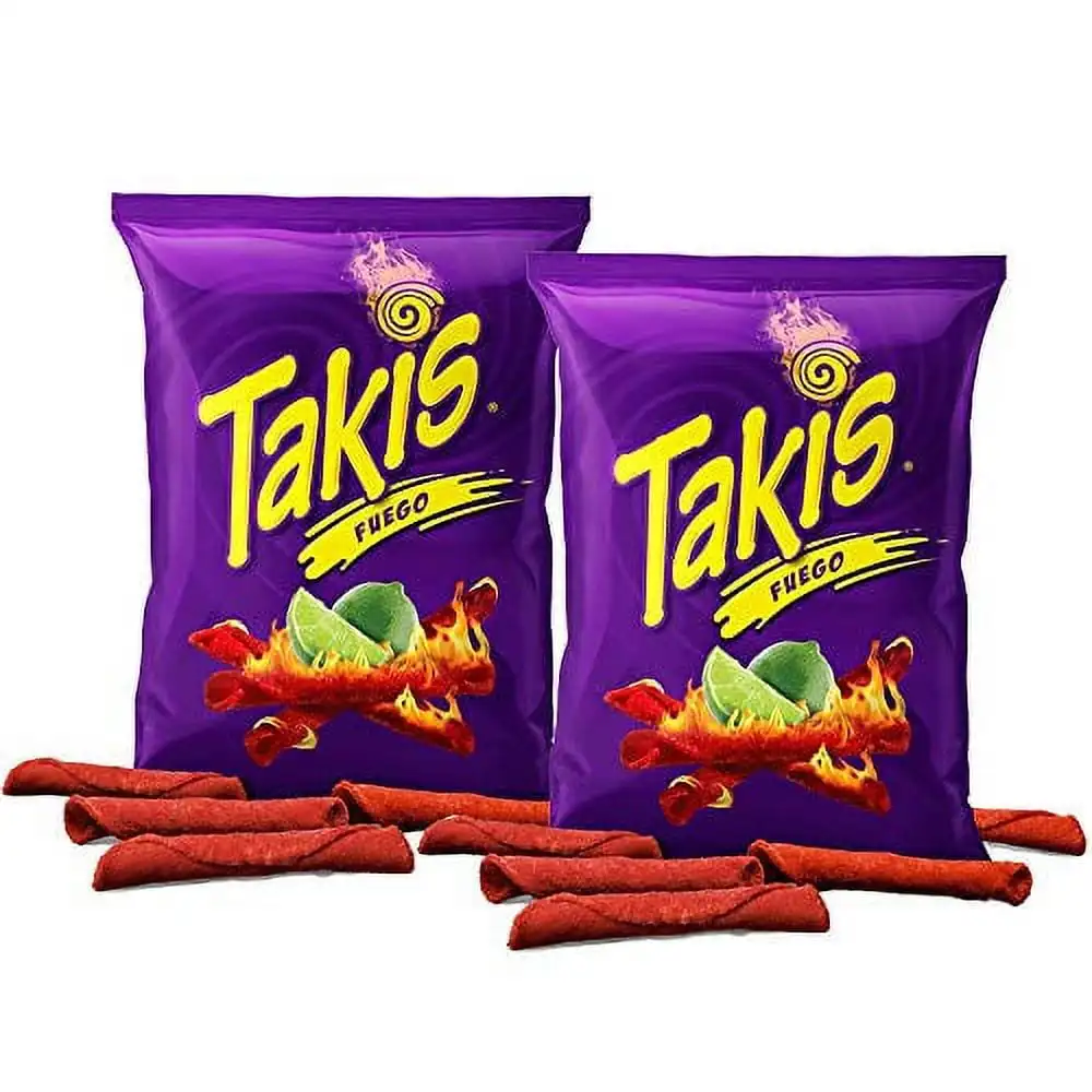Takis Fuego Hot Chili Pepper And Lime Flavored Corn Snacks Takis Fuego ...