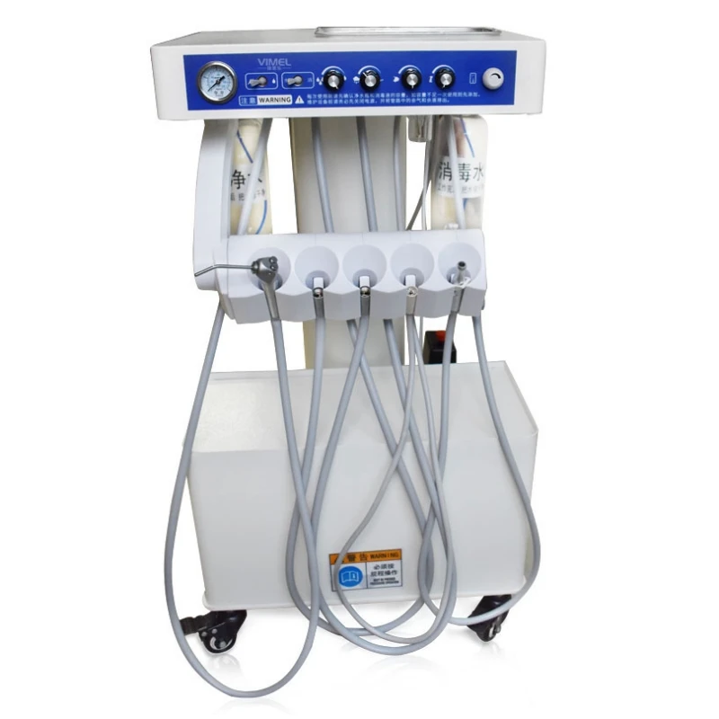 Portable Dental Unit Veterinary Pets Turbine Unit Trolley Cart with Air ...