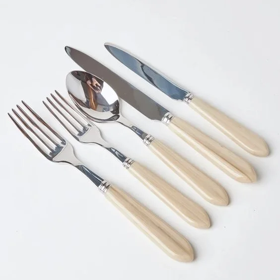 Fabulous Design Mirror Polished Metal Cutlery Set With Resin Handles ...