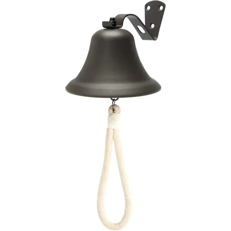 Wall Mounted Metal Bell White Rope Hanging Holiday Christmas Festival ...