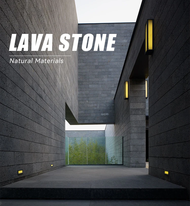 Natural Volcanic Black Basalt Stone Tiles for Walls - Durable Pumice ...