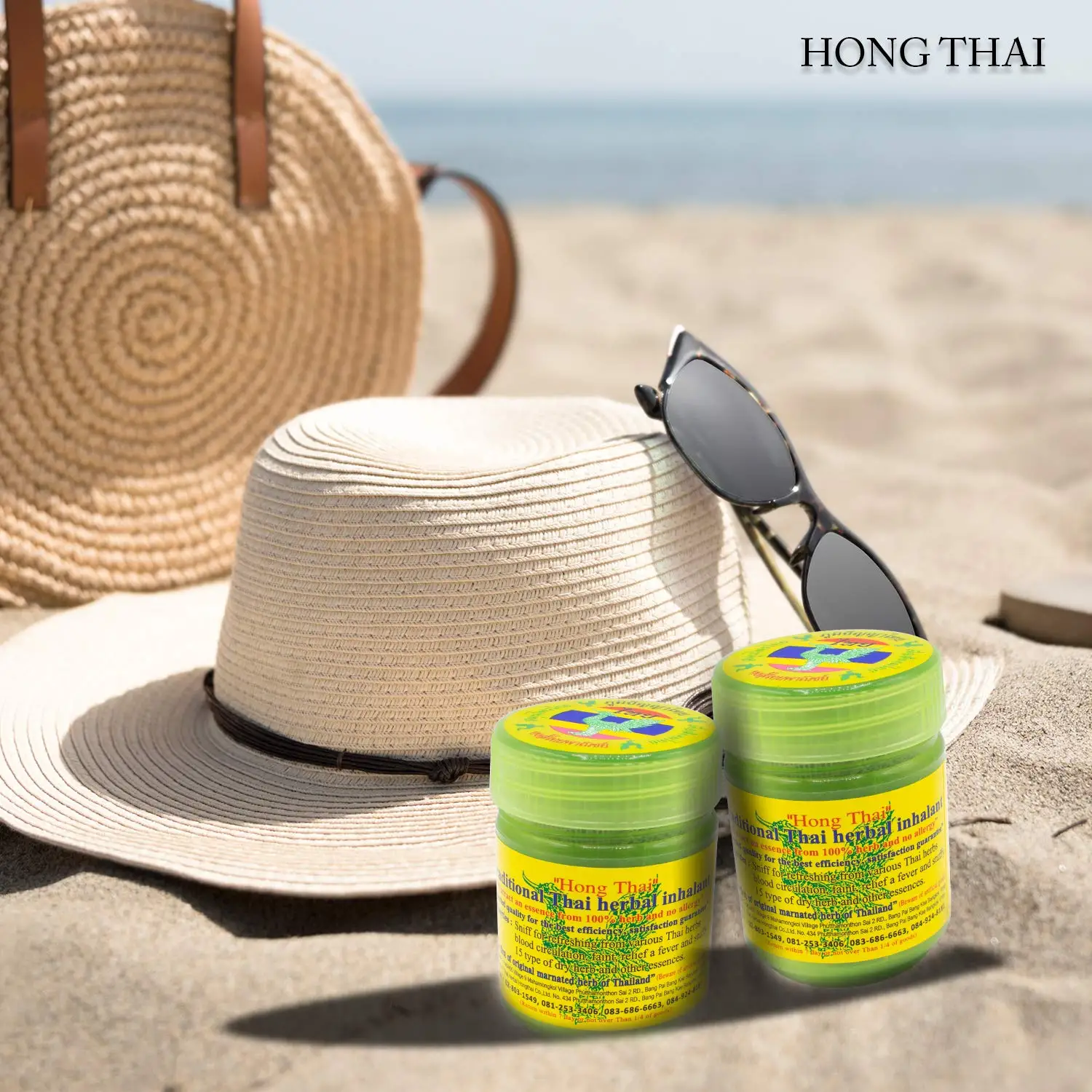 Hong Thai Herbal Inhaler (size L) Traditional Herbal Aroma Nasal Inhaler Natural Health Care ...