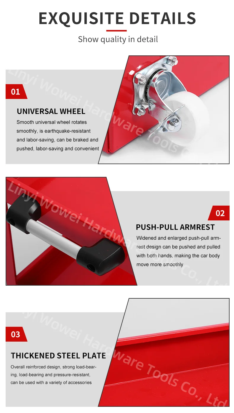 High Quality 3 Tiers Three Layer Trolley Storage Trolley Multi Function ...