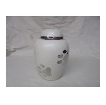 White Enamel Coated Car Cremation Urn With Paw Print Design Wholesale ...