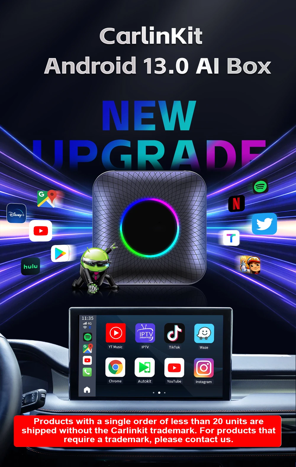 Carlink Android Auto Carplay 64gb AI Box - GPS Navigation