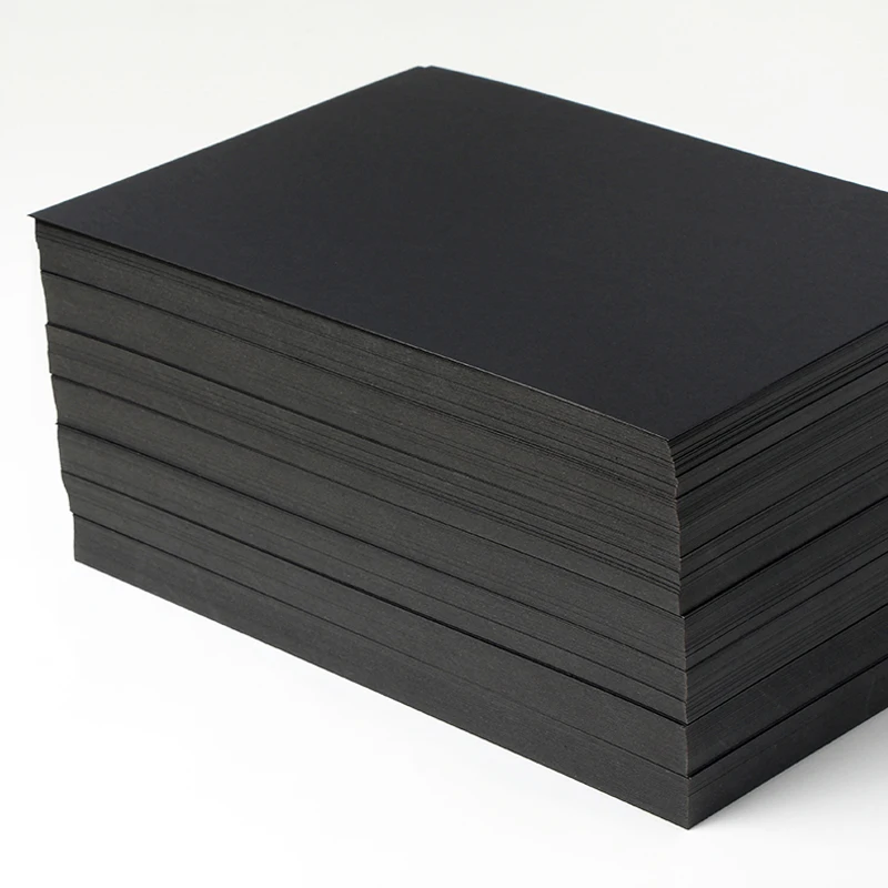 300gsm 350gsm 400gsm Cutting Black Paper Card Color Cardboard Factory ...