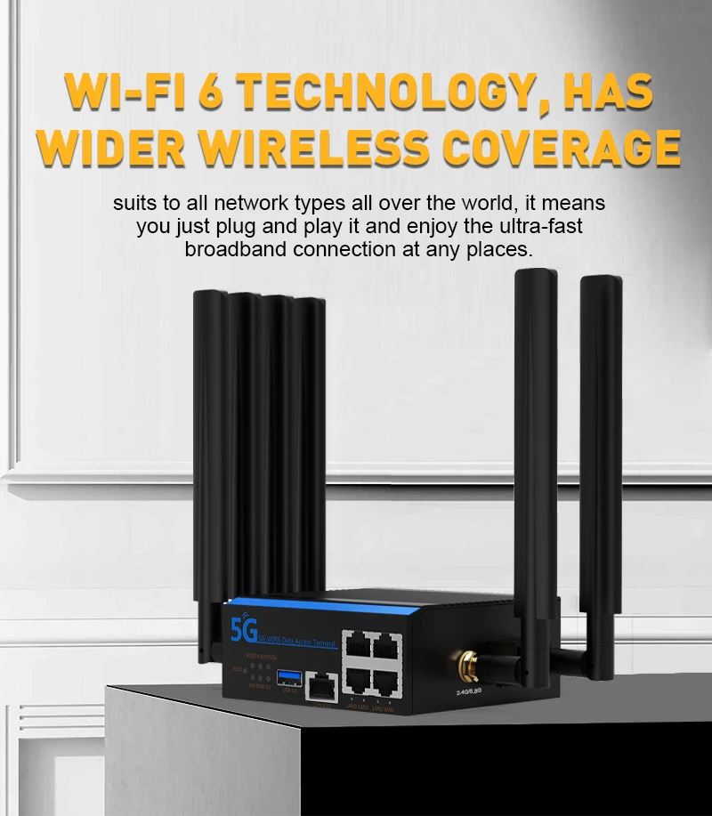 Suncomm New Industrial 5g Cellular Router Wi-fi 6 Multi-lan Detachable ...