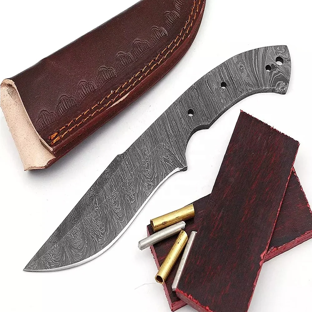 Damascus Knife Making Kit Diy Custom Handmade Damascus Steel Blank ...