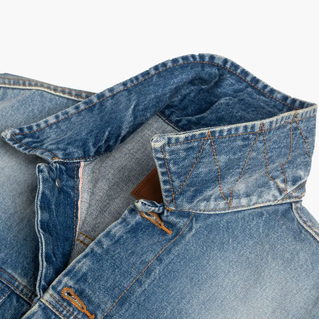 Vintage Stylish Carpenter Detroit Washed Jean Trucker Denim Work Jacket ...