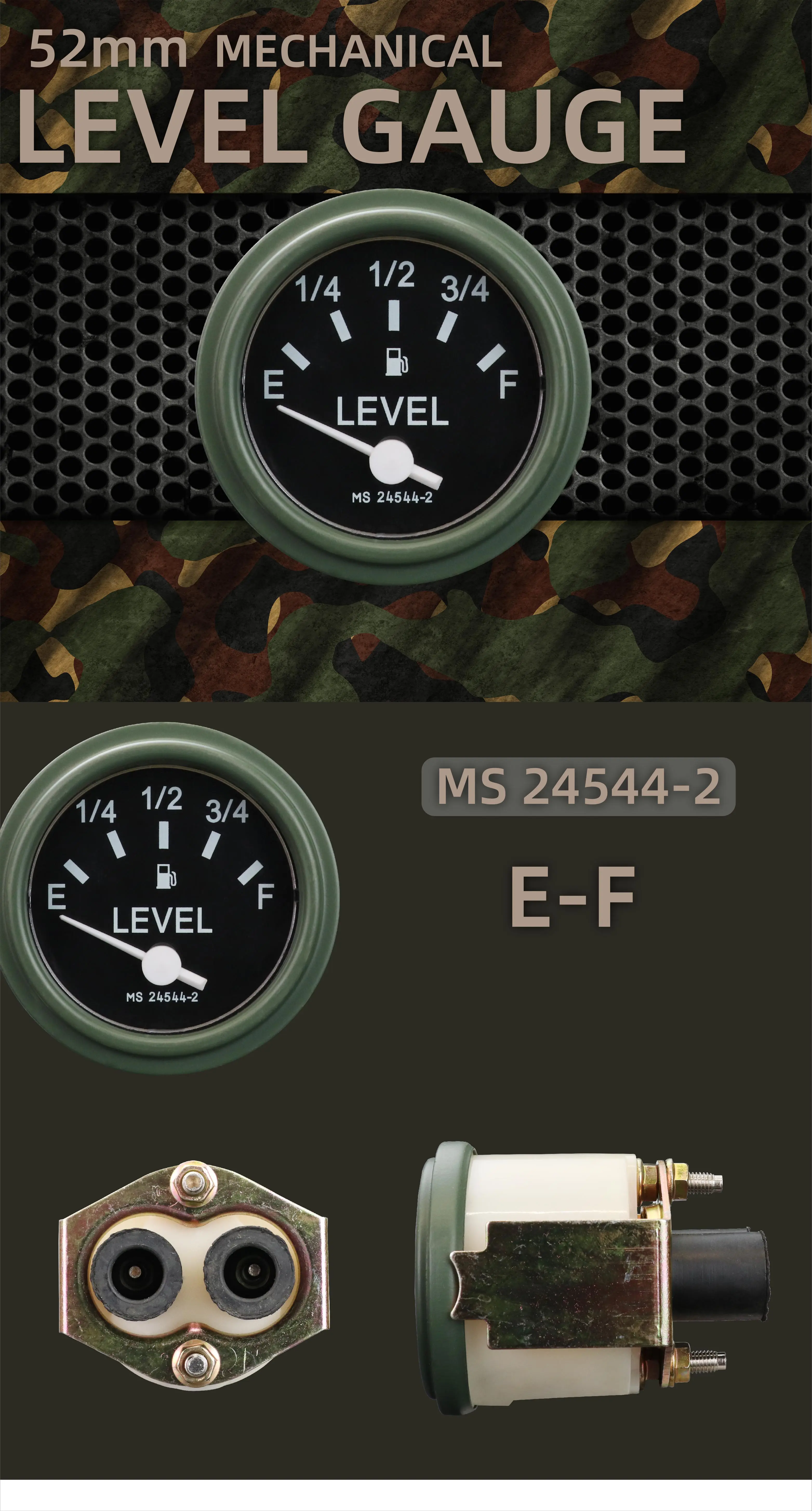 85mm 52mm Mechanical Speedometer Kit for HMMWV HUMVEE