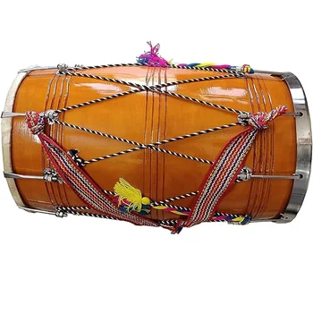 Dhol Bhangra Kirtan Musical Heritage Carved Wooden Dholak Indian ...