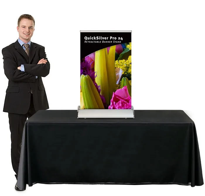 Standard Retractable Table Top Roll Up Banner Stand Mini Roll Up Banner ...