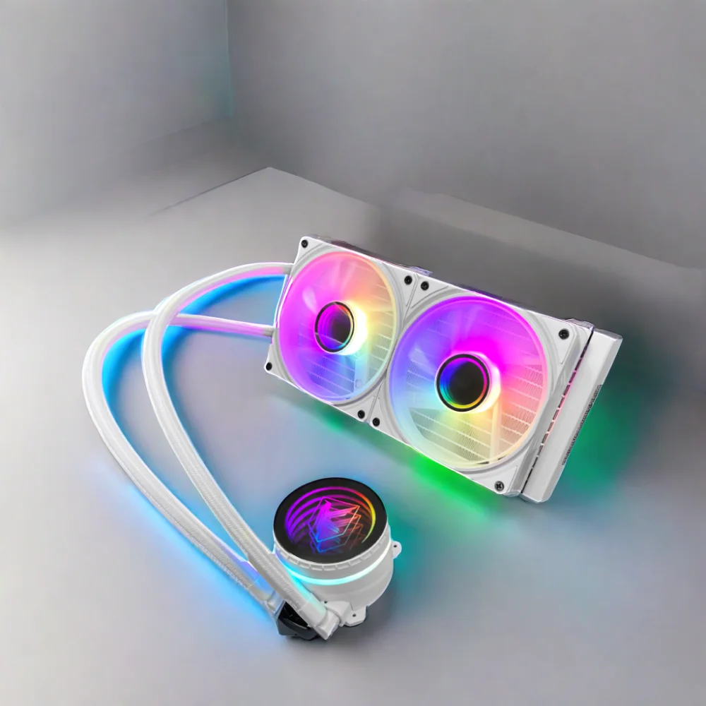 White 240mm ARGB AIO water cooling fan motherboard Sync for PC| Alibaba.com