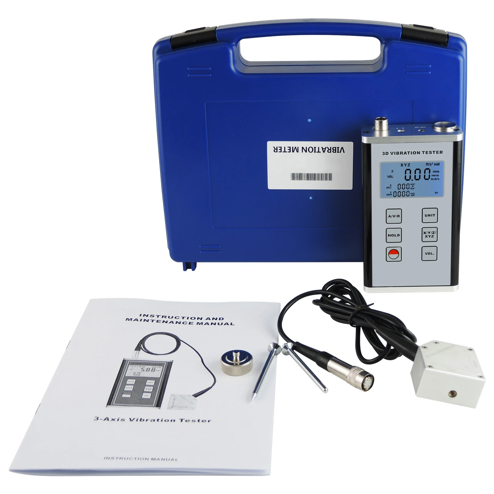 3-axis Piezoelectric Vibration Meter - Precision & Custom Support