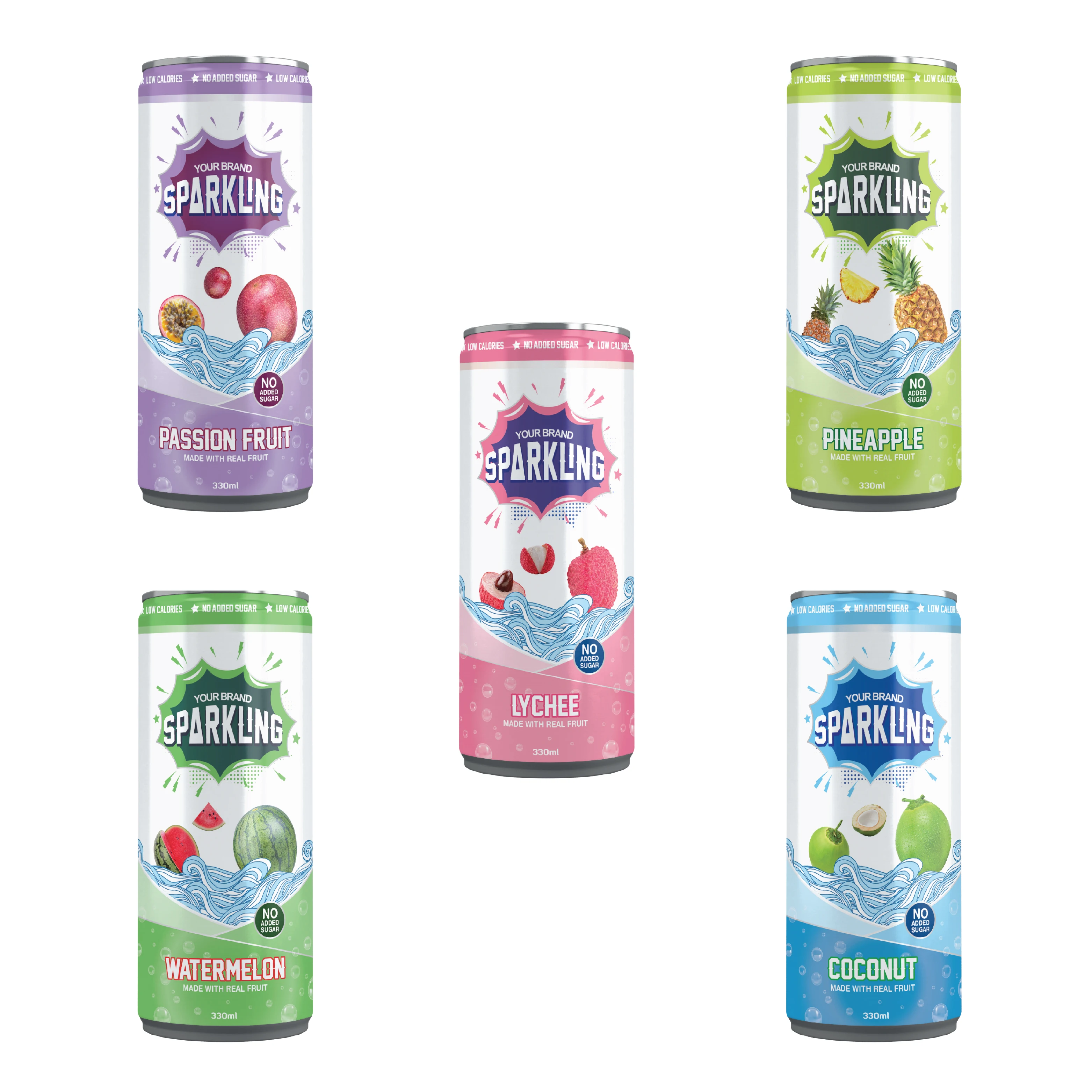 Lychee Popping Boba Tea Strawberry Fruity Carbonated Drinks with Soda ...