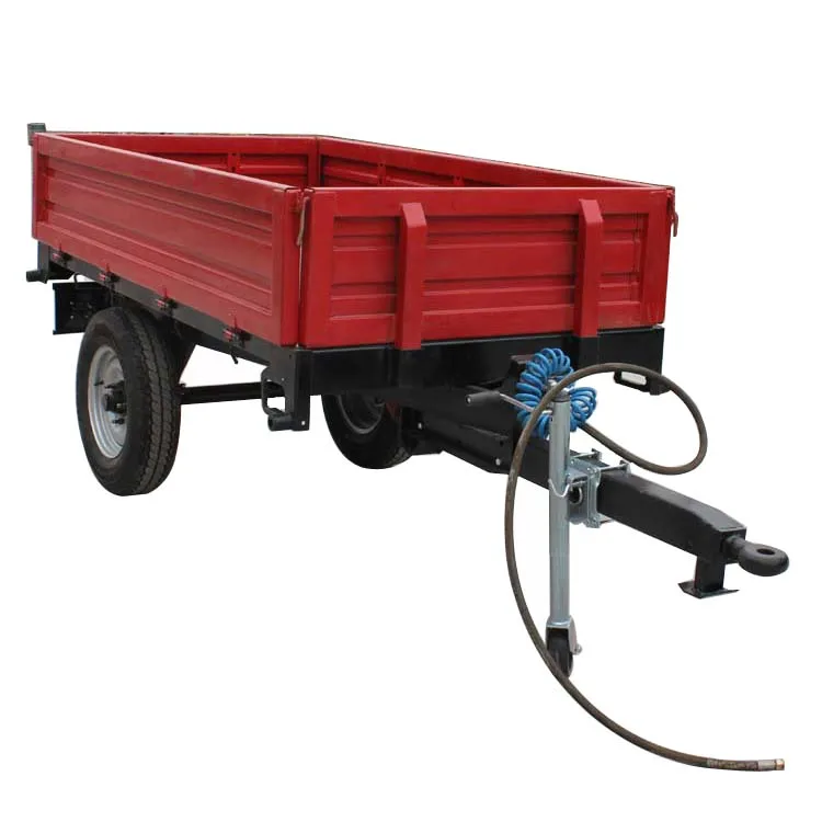 Agriculture Farm Trailer 2 Wheel Hydraulic Dump Tractor Trailer - Buy ...