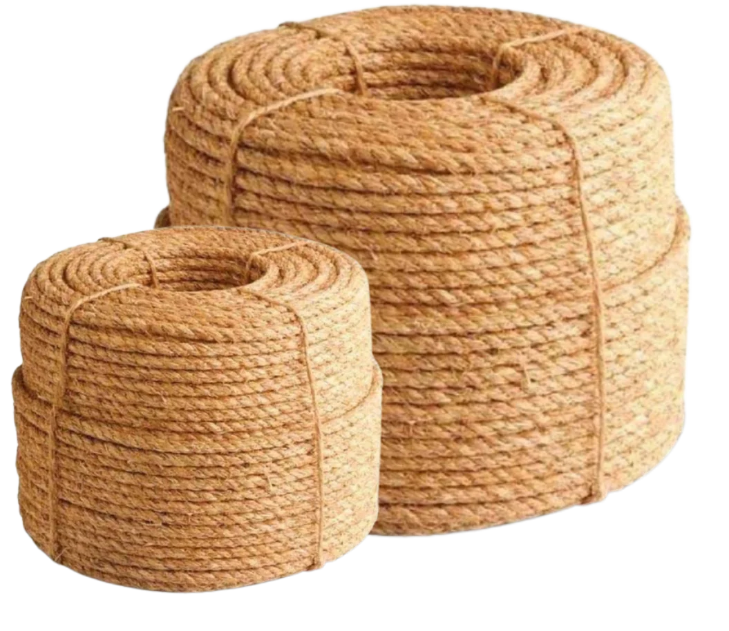 Thick Twisted Curled Coconut Coir Fiber Ropes From Indian Supplier Coir ...